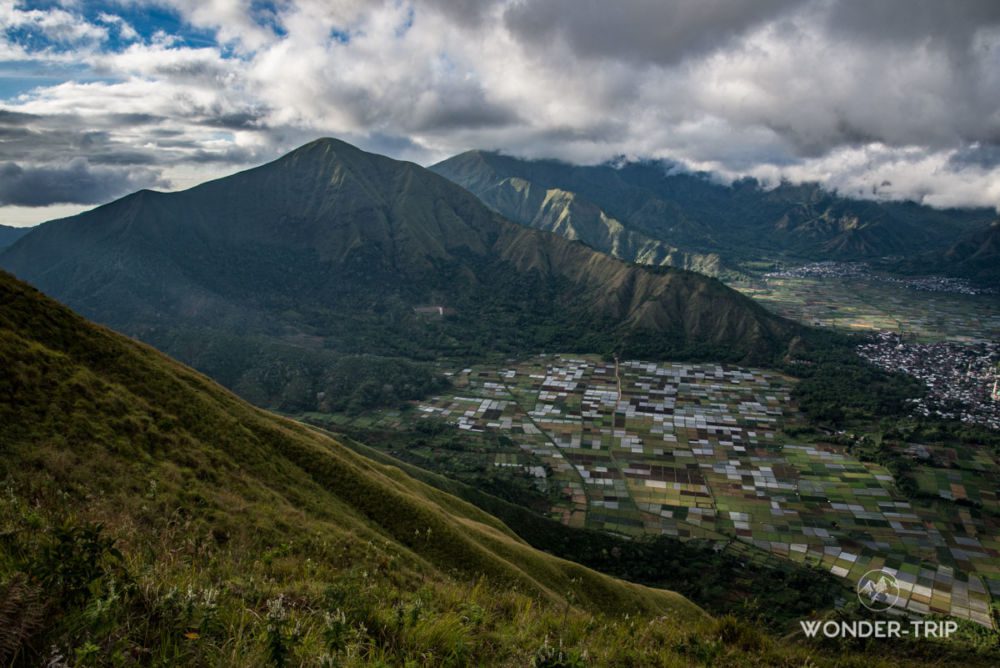 Randonnée du Gunung Pergasingan : lever de soleil sur le Volcan Rinjani